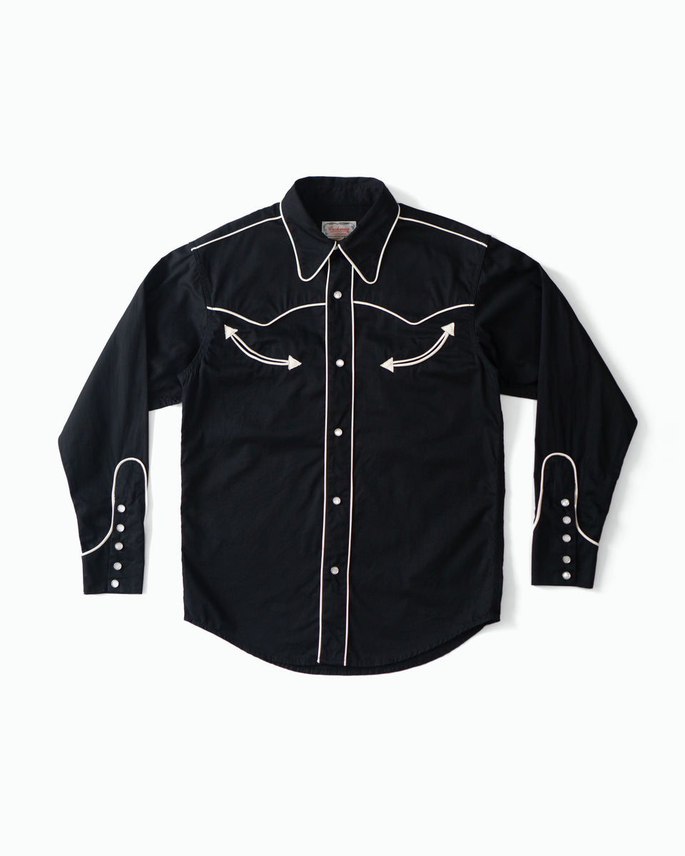 Smile Pocket Western Shirt 25574 | Black – The Signet Store