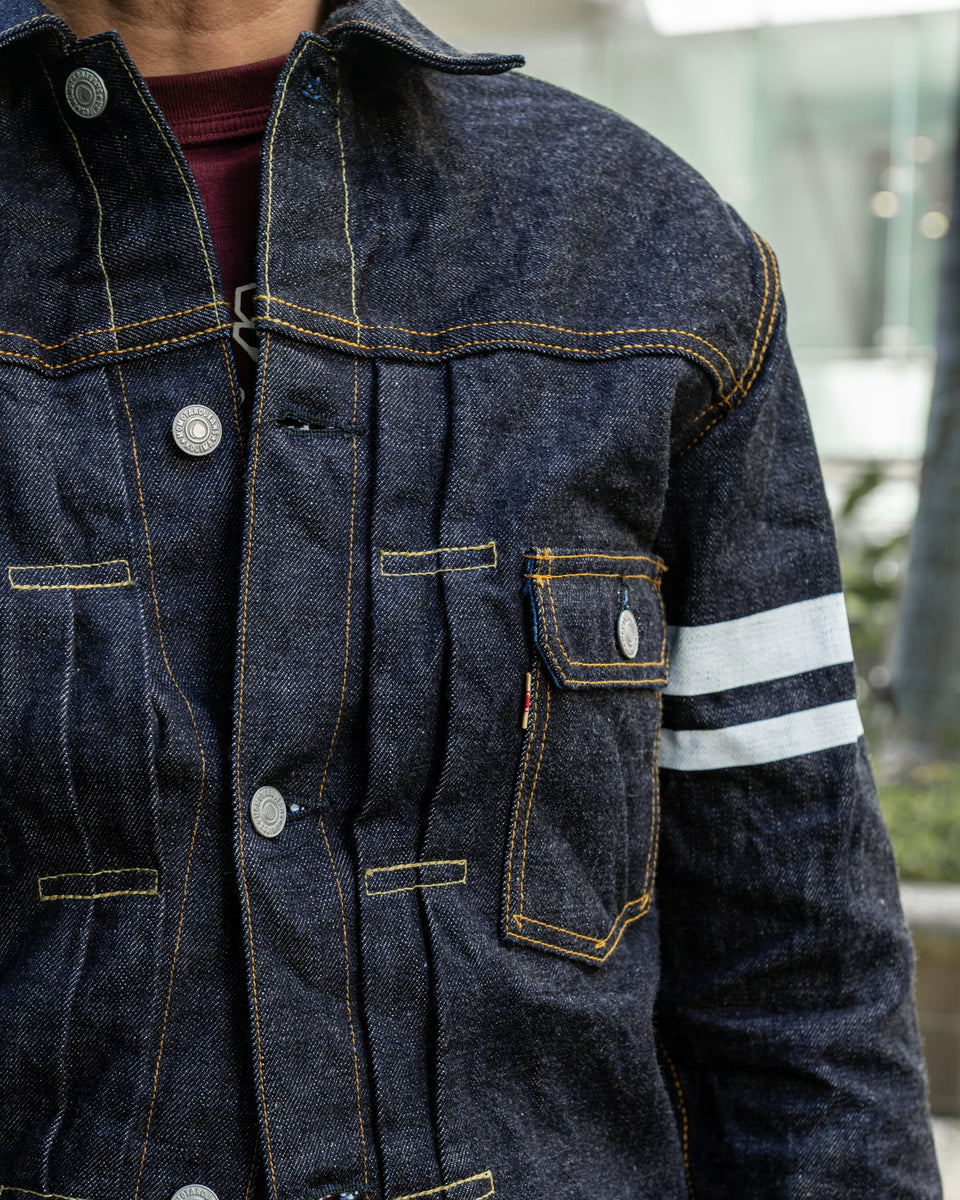 15.7oz Type-2 Denim Jacket Back Embroidery 2105SP-2 | Indigo – The ...